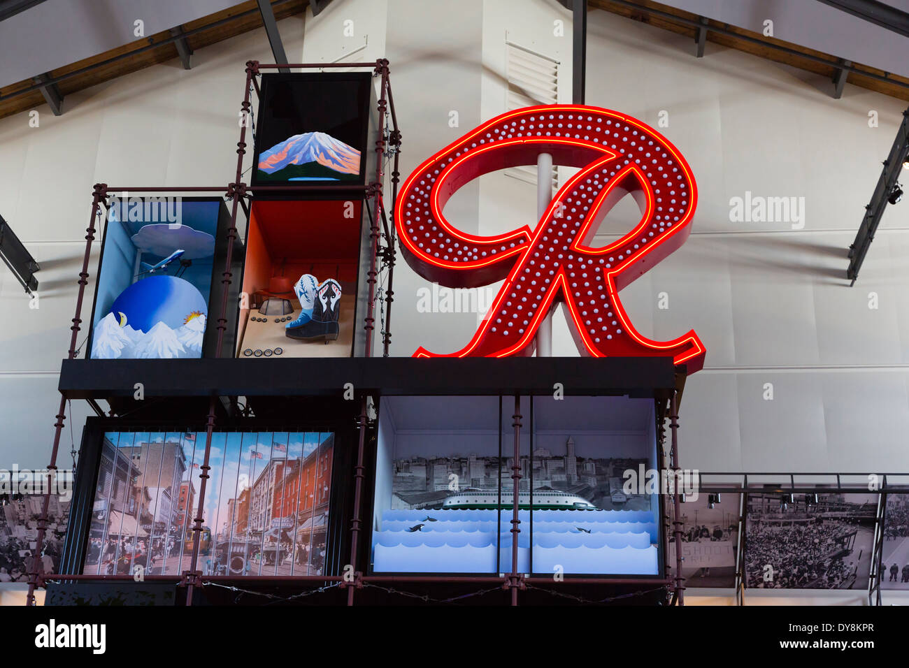 USA, Washington, Seattle, Museum of History and Industry, Rainier Beer ...