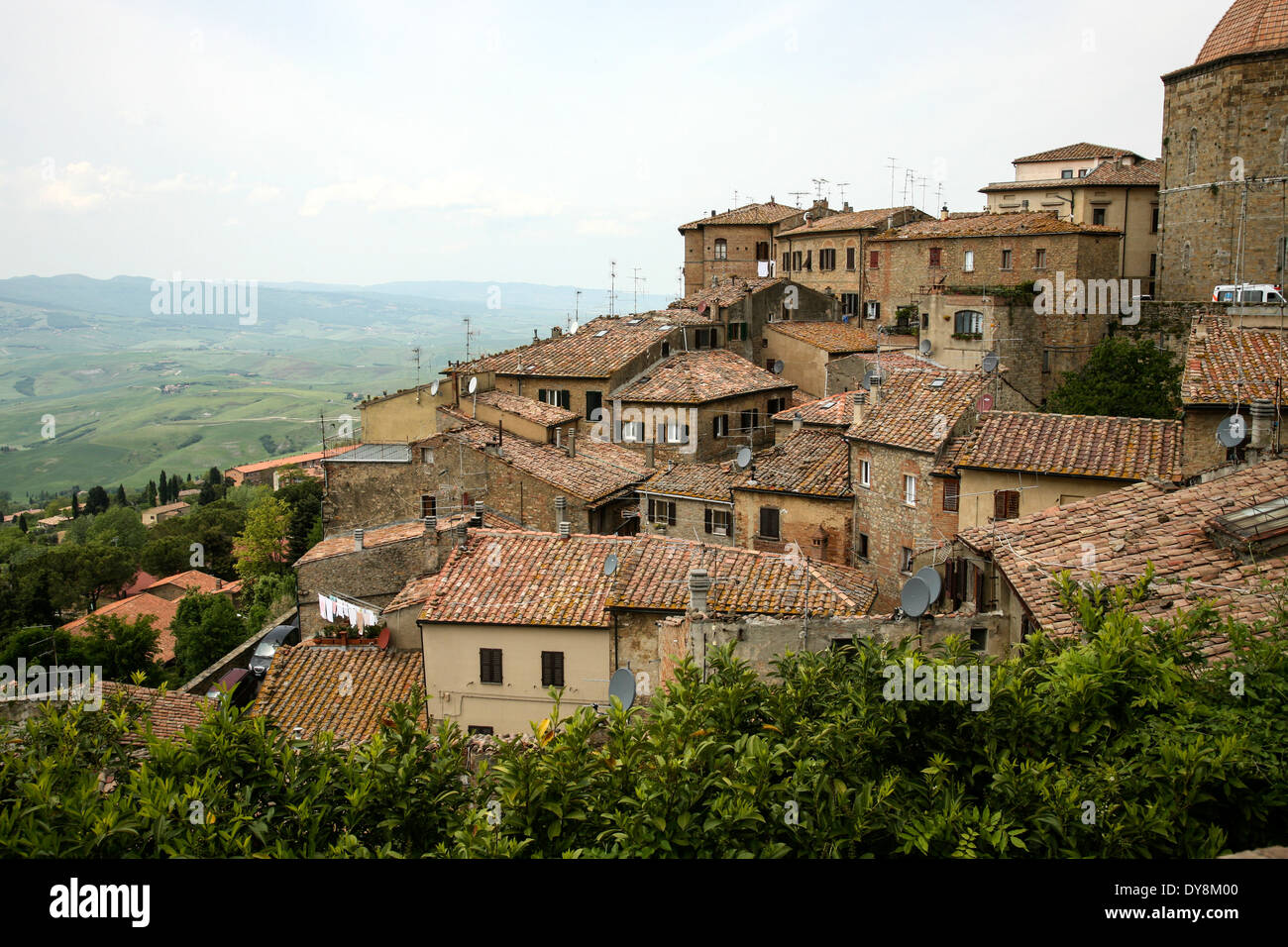 Tuscany, hillside village in Sienna Italy Stock Photo - Alamy