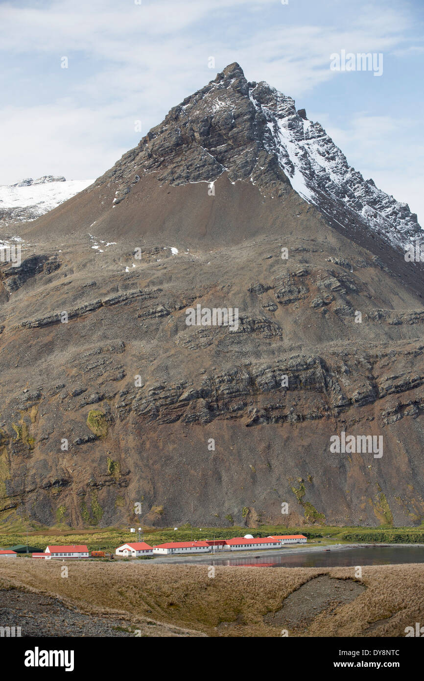 The British Antarctic Survey base at Grytviken on South Georgia Stock ...