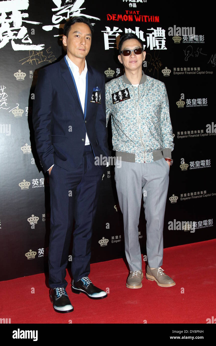 Hong Kong, China. 8th Apr, 2014. Actress Christie Chen, actors Nick ...