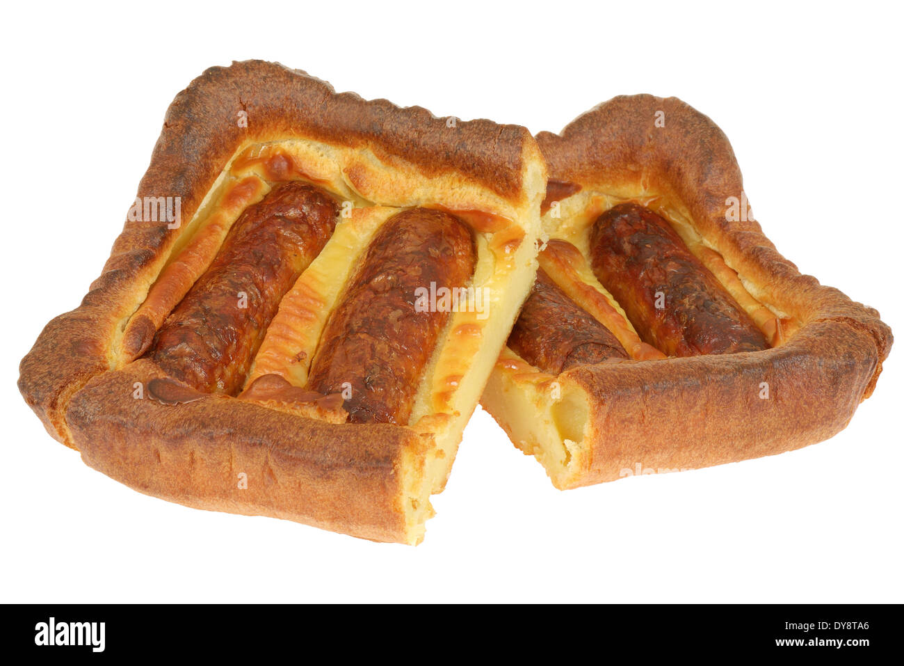 Sausage Toad in the Hole Stock Photo - Alamy