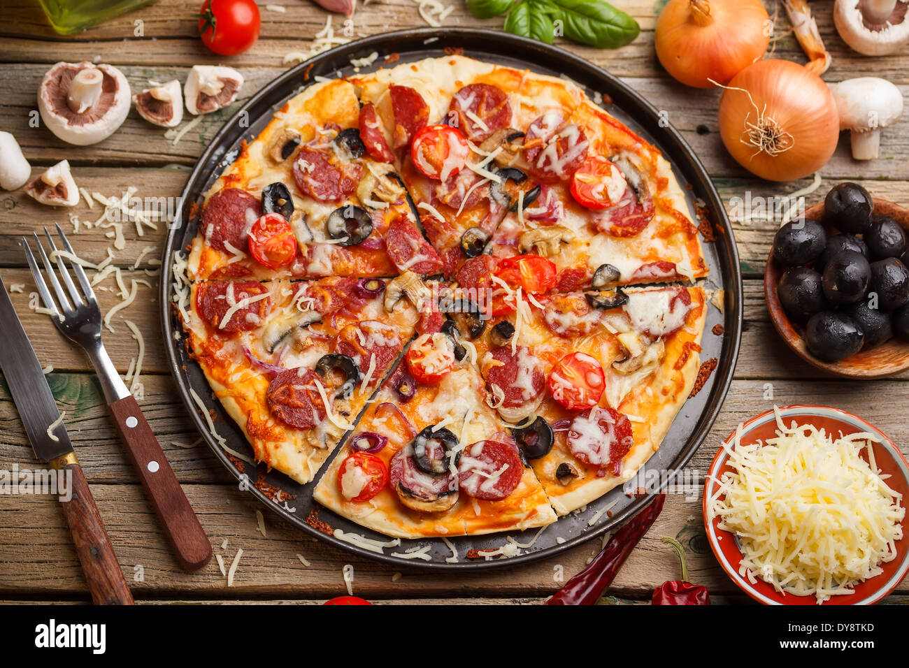 Pizza toppings hi-res stock photography and images - Alamy