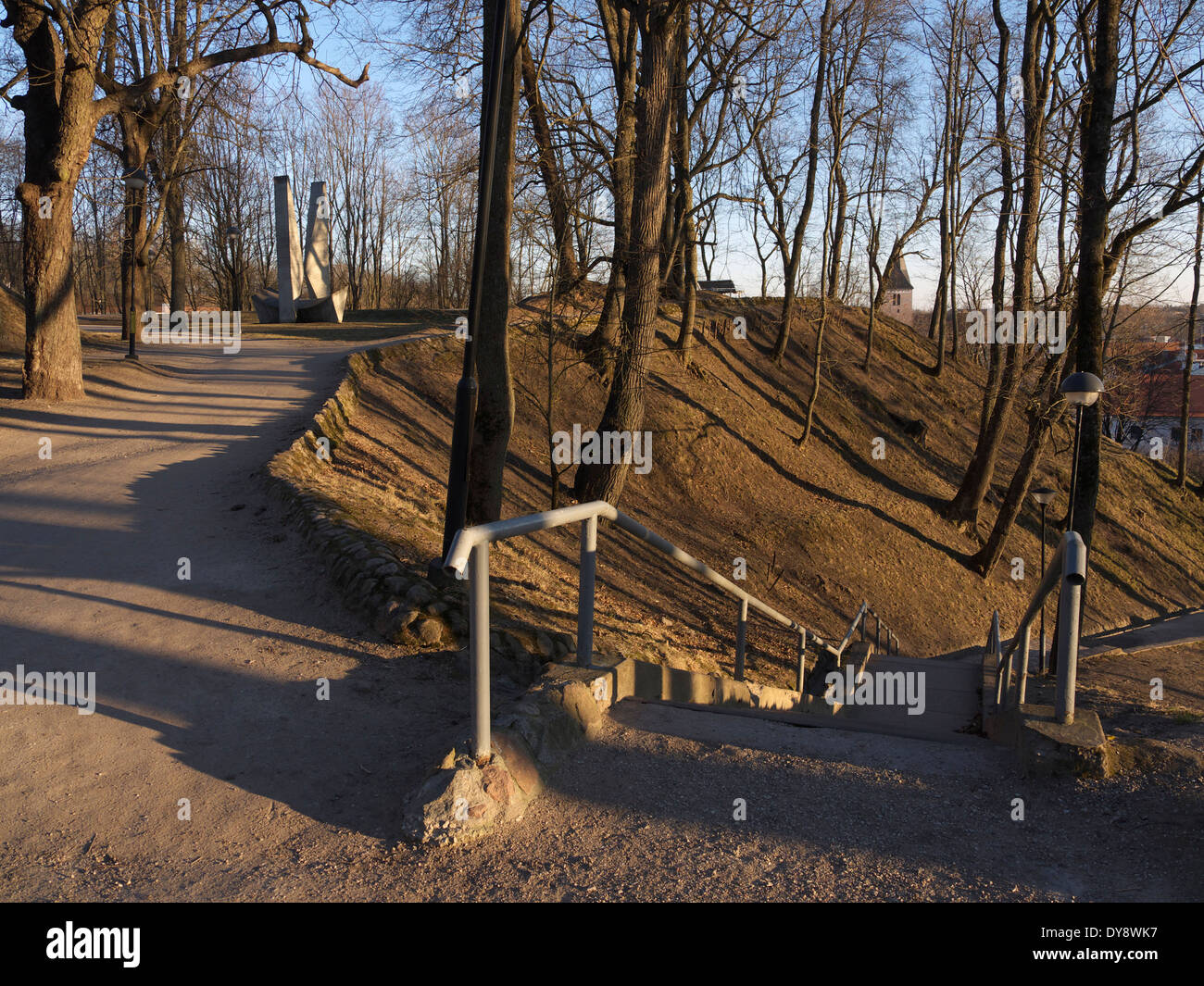 Early morning in Toome Hill, Friedrich Georg Wilhelm Struve monument ...