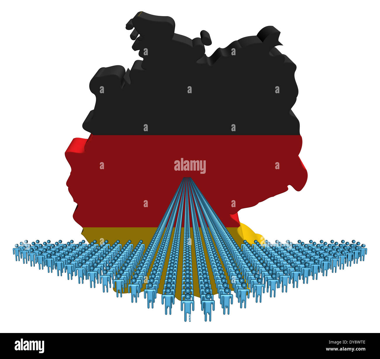 Germany population map hi-res stock photography and images - Alamy