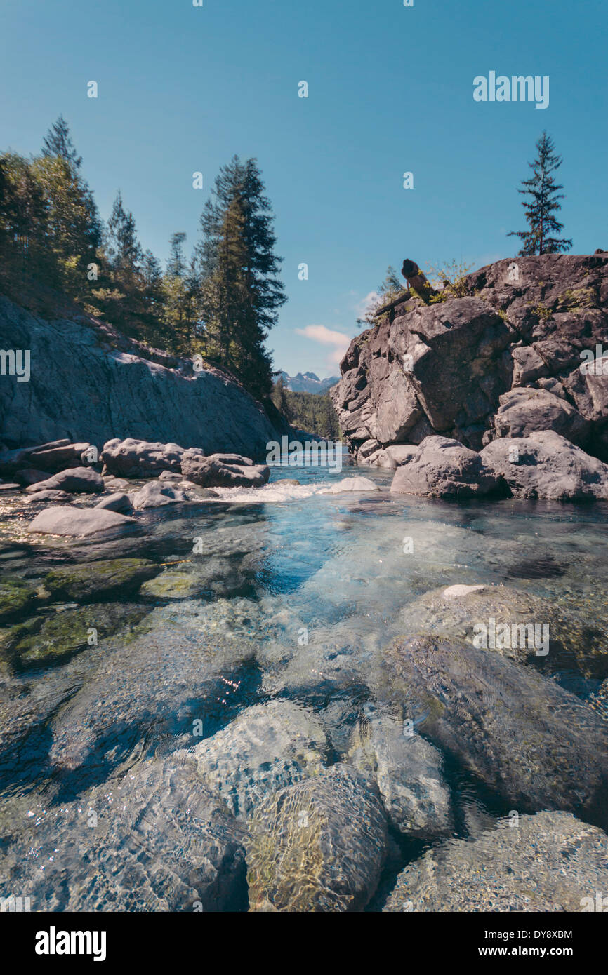 Canada, British Columbia, Natural creek Stock Photo - Alamy