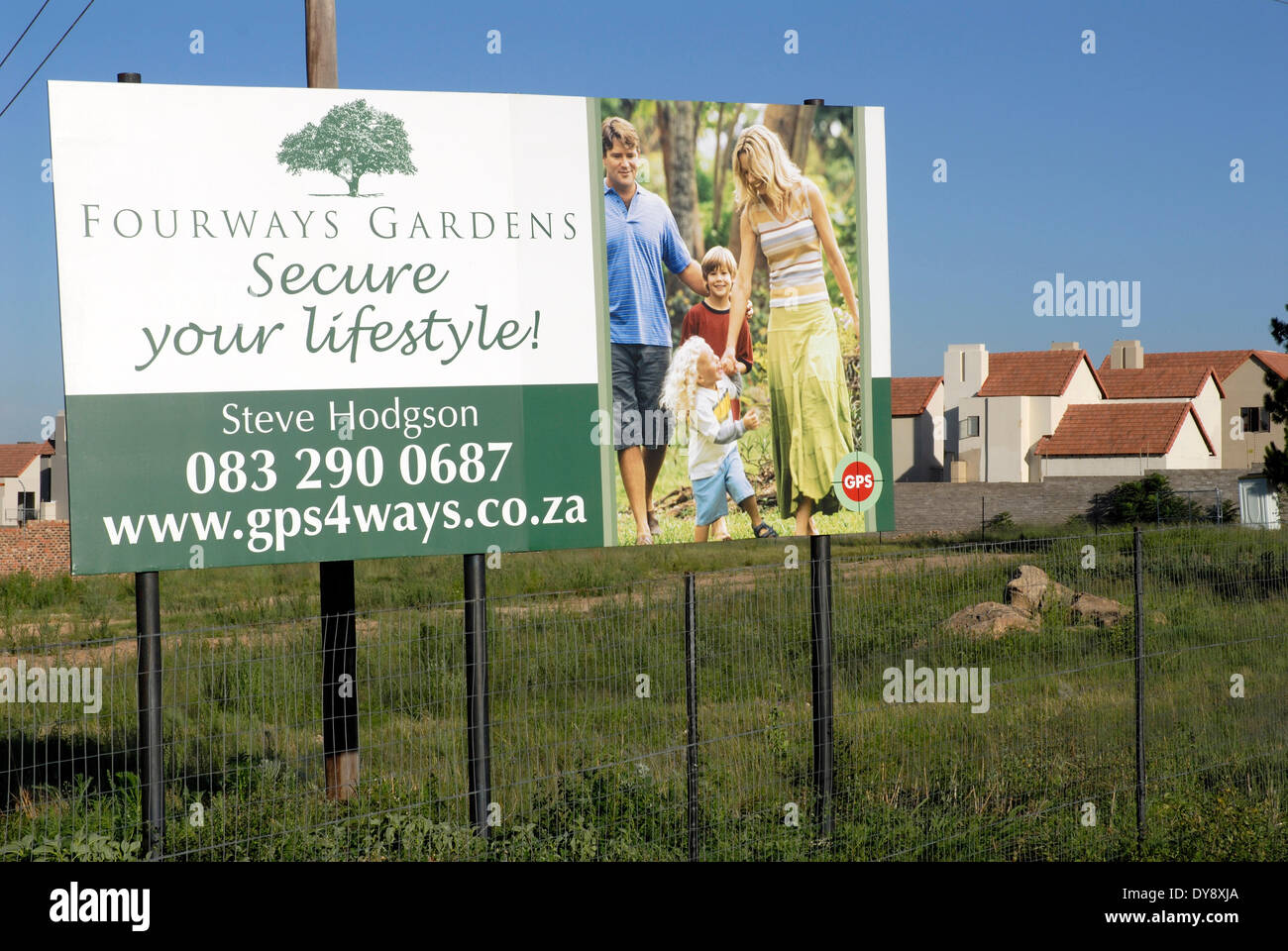 South Africa, Johannesburg, 2008:A gated community in the northern ...