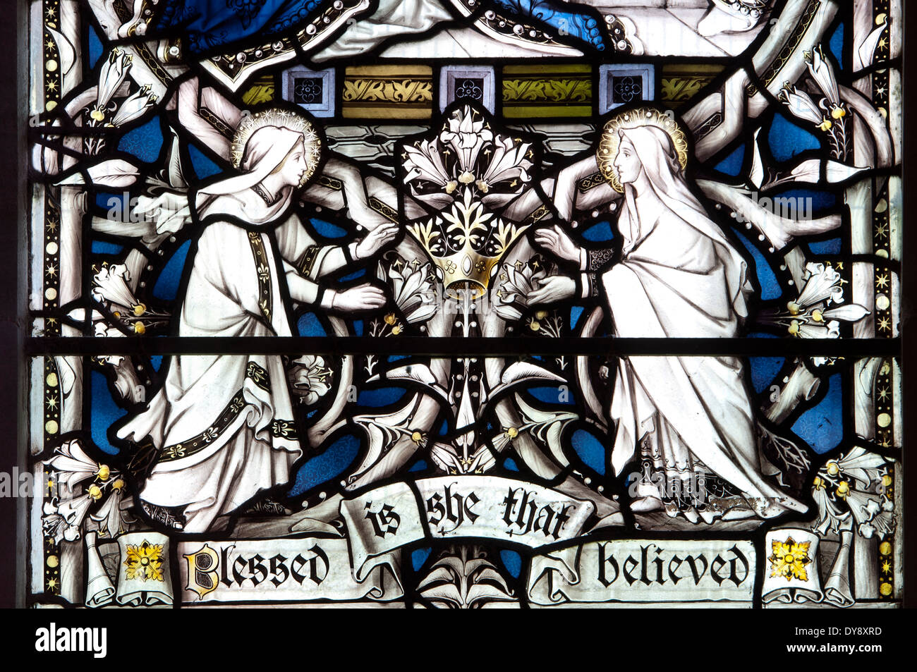Visitation window, Mary meeting Elizabeth, by Hardman (1908), St. Mary ...