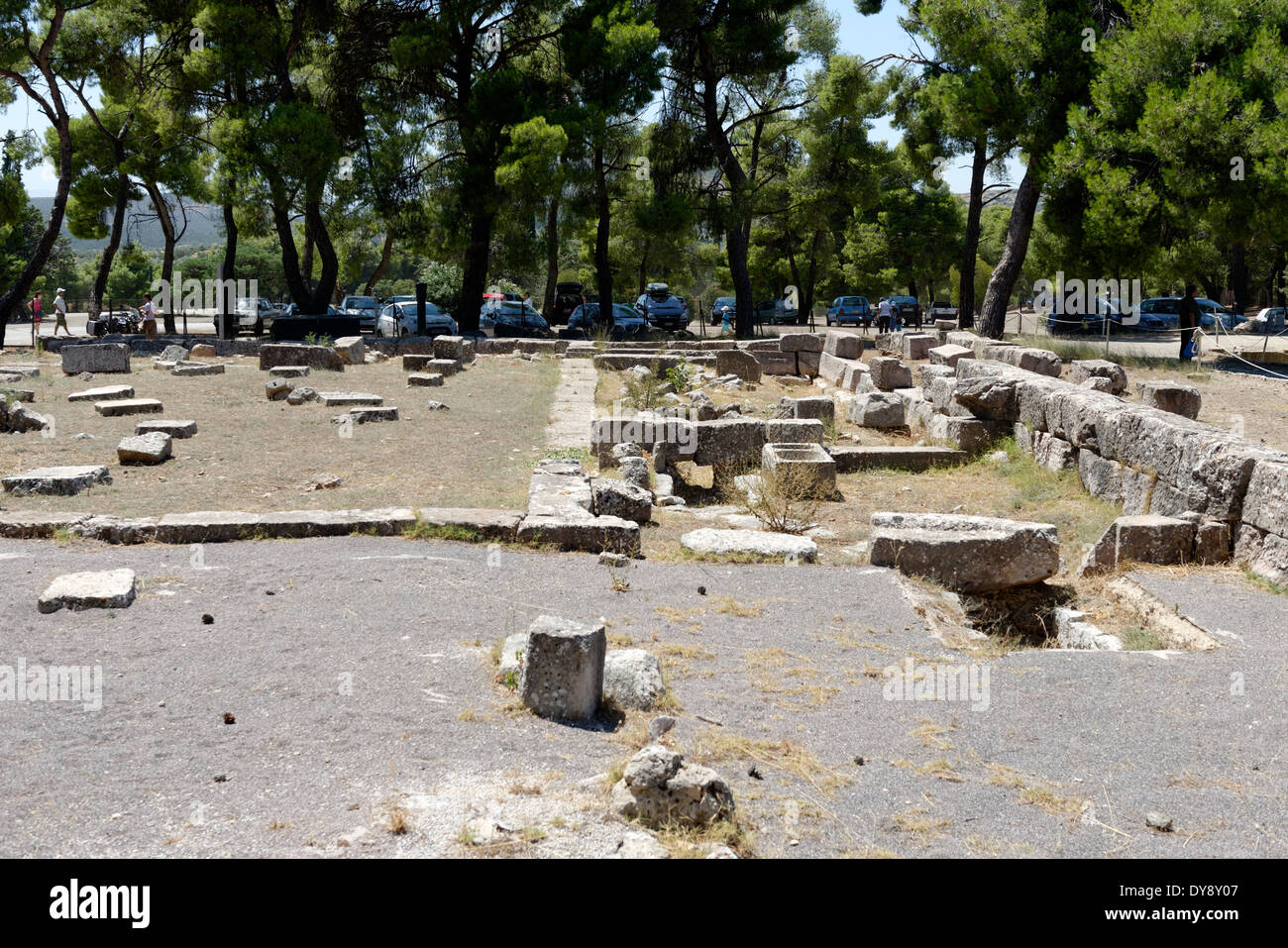 Ruins Greek Baths Sanctuary Asklepios (Asclepius) Epidaurus Peloponnese ...
