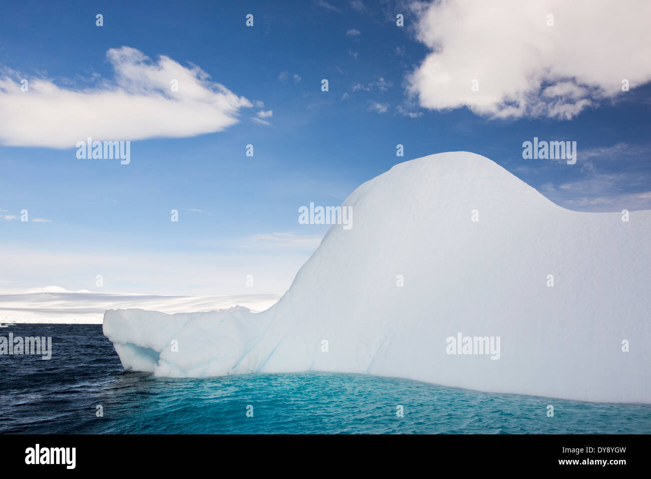 An iceberg melting in Suspiros Bay off Joinville Island just off the ...