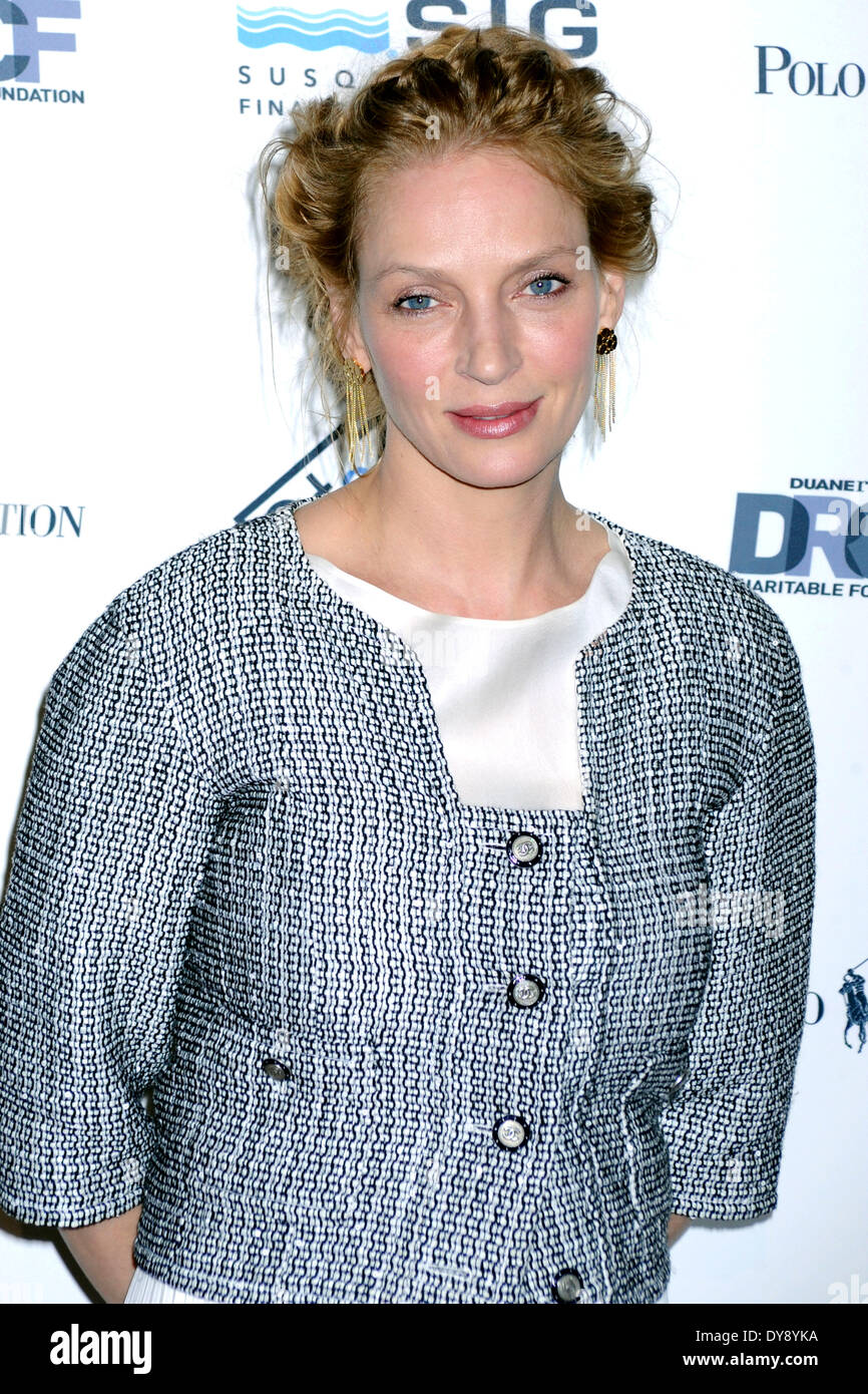 Uma Thurman attends the 2014 Room to Grow Spring gala at Capitale on ...