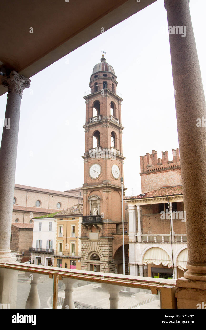 Torre Civica dell'Orologio and Palazzo del Podestà, Faenza, Emilia ...
