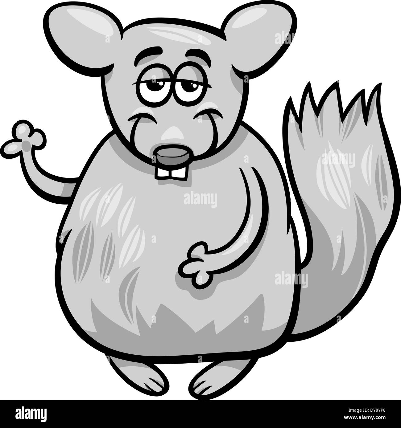Cartoon Illustration of Funny Chinchilla Animal Character Stock Photo ...