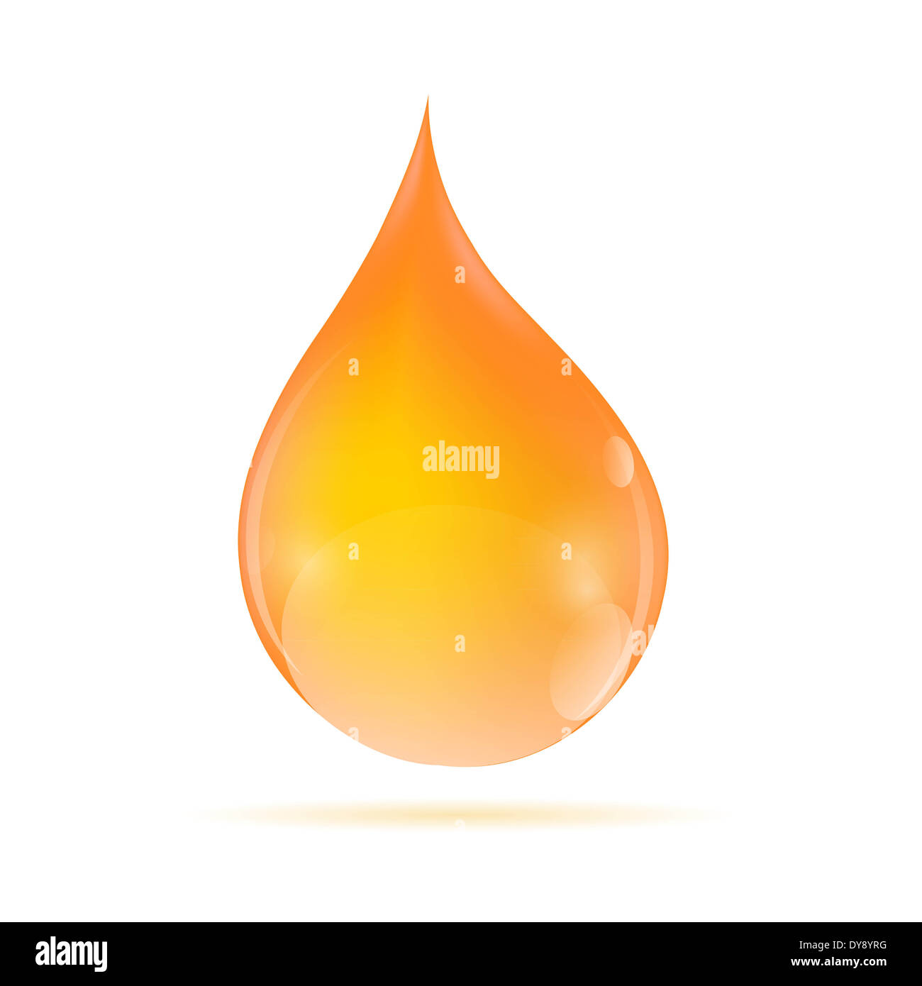 Oil Orange Drop Vector Illustration Stock Photo - Alamy
