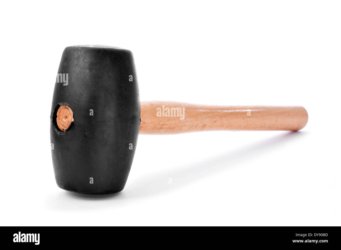 a rubber mallet on a white background Stock Photo - Alamy