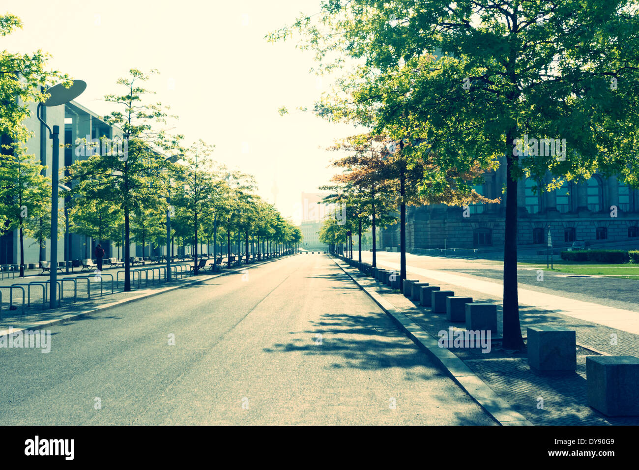 Germany, Berlin, empty street near Reichstag Stock Photo - Alamy