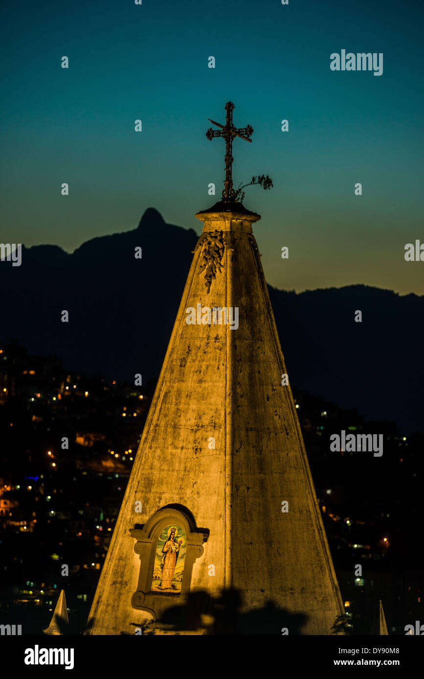 overgrown Cross on Church in Santa Teresa Rio de Janeiro, Brazil 2014 ...