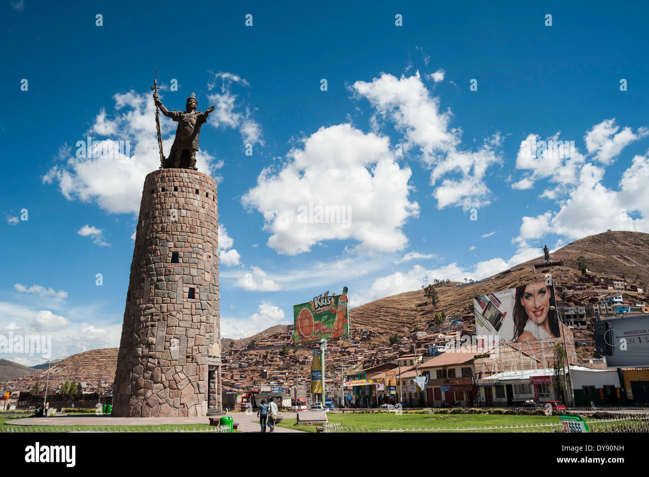 Peru, Cusco, Statue of Pachacuteq Stock Photo - Alamy