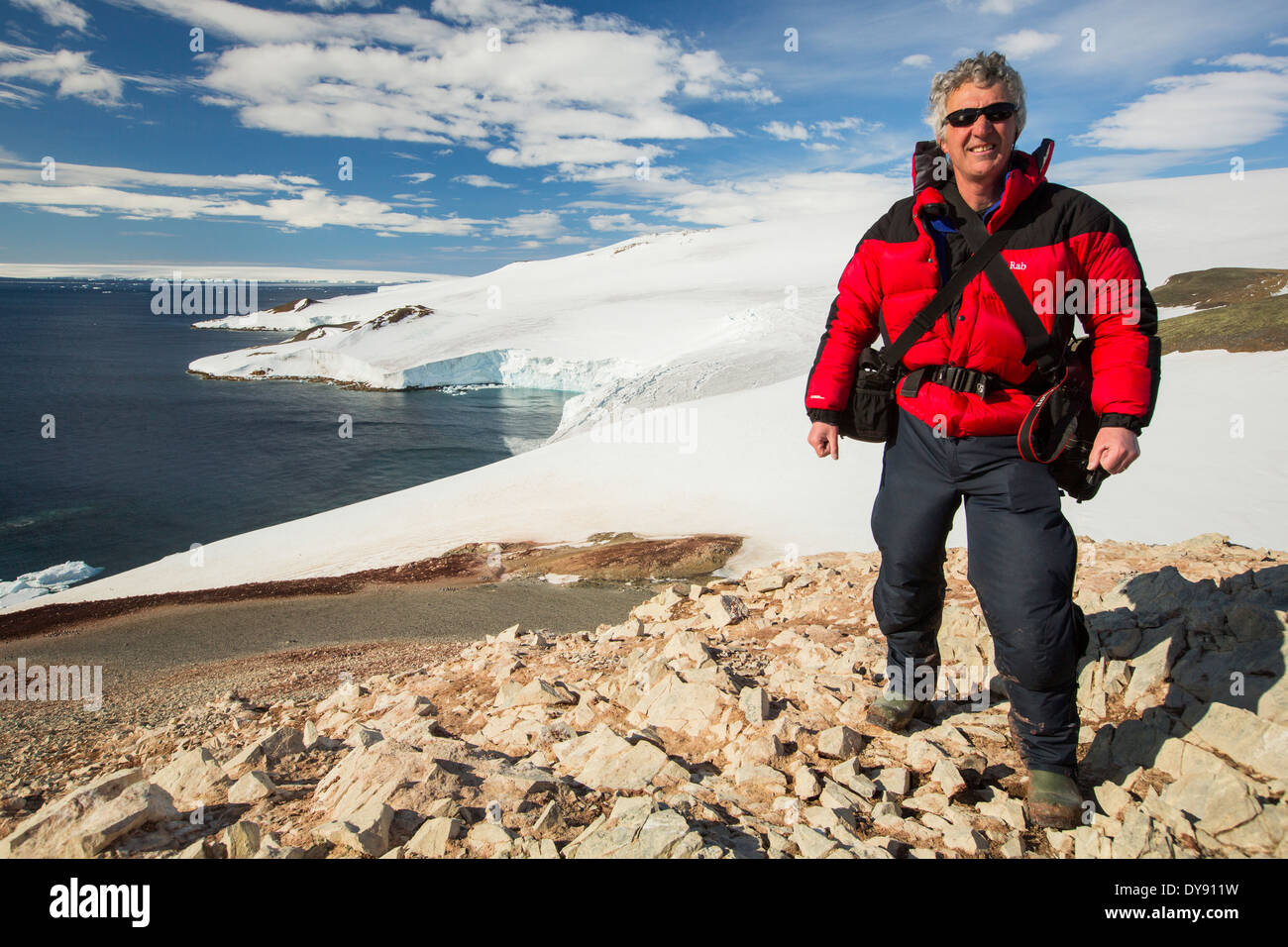 The climate change photographer, Ashley Cooper on Joinville Island just ...