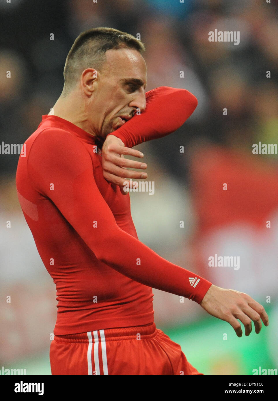 Munich, Germany. 09th Apr, 2014. Munich's Franck Ribery after the ...