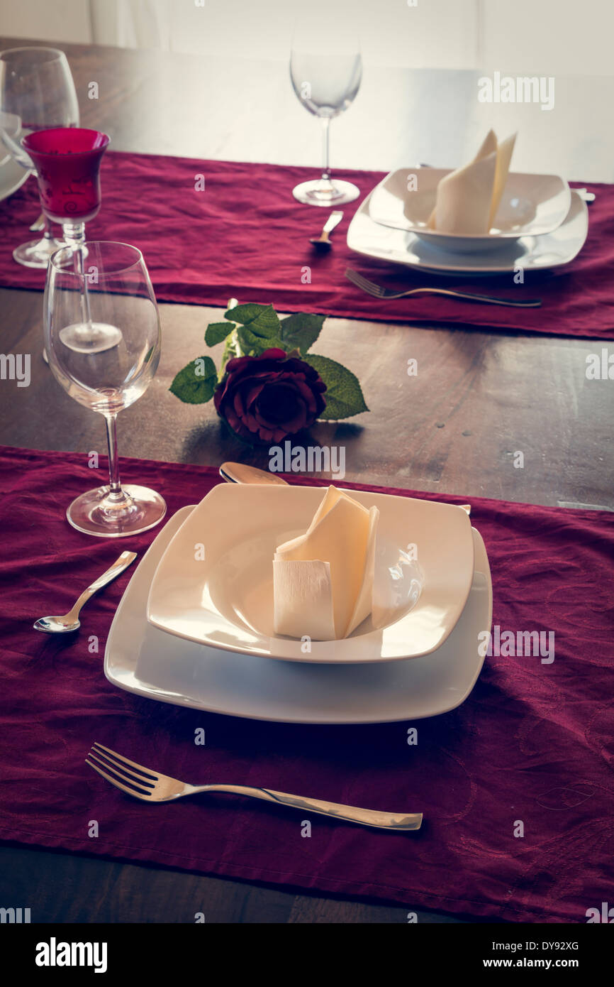 Square Table Setting High Resolution Stock Photography and Images - Alamy