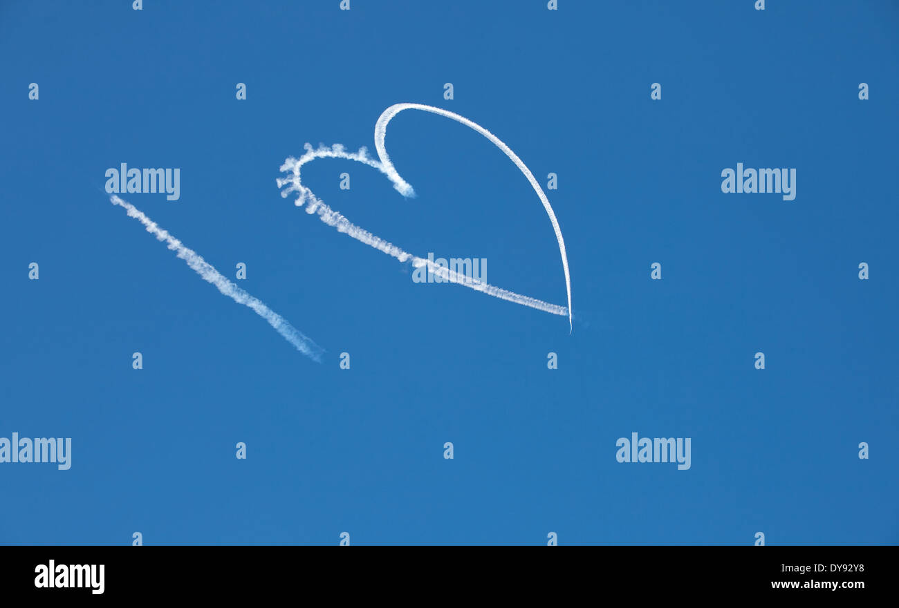 Heart in sky writing in hi-res stock photography and images - Alamy