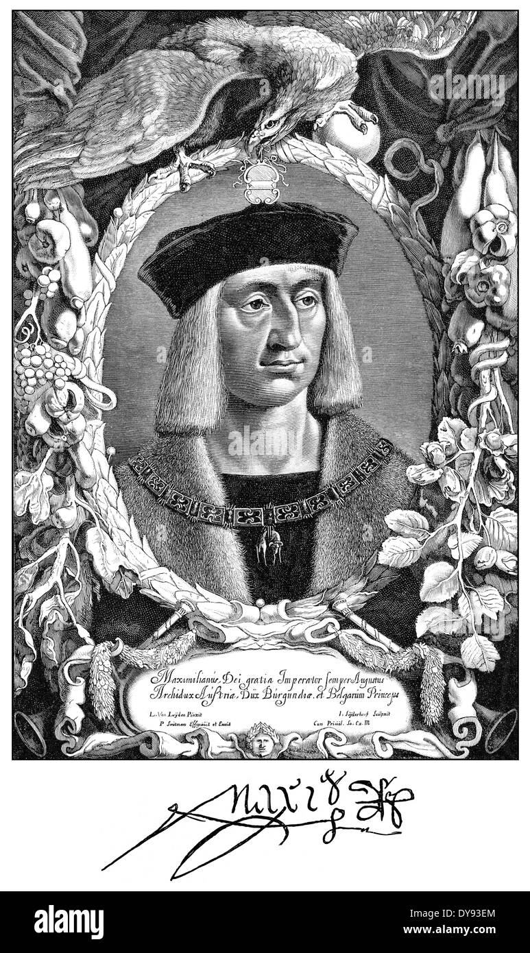 Maximilian I von Habsburg, known as the last knight, 1459 -1519, duke ...