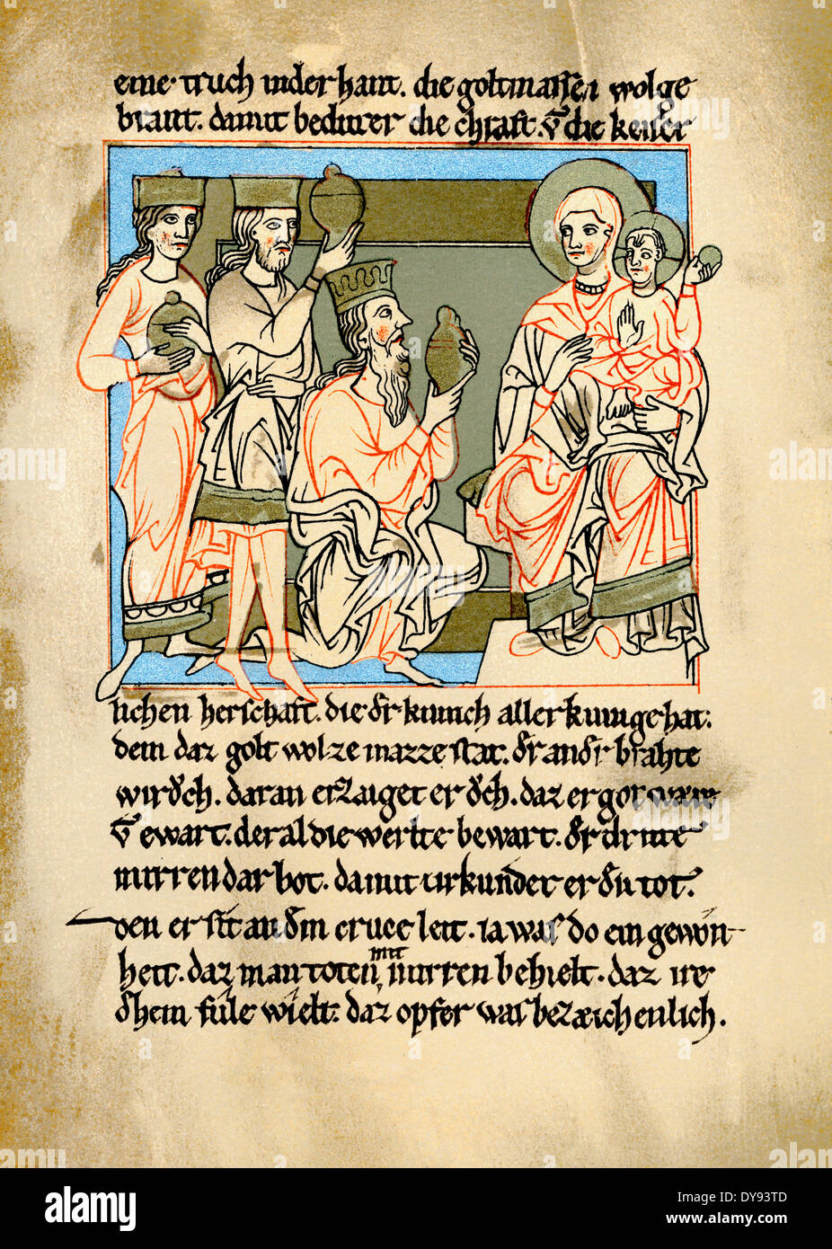 veneration of the Virgin Mary, 1172, by Lamprecht, surnamed Der Pfaffe ...