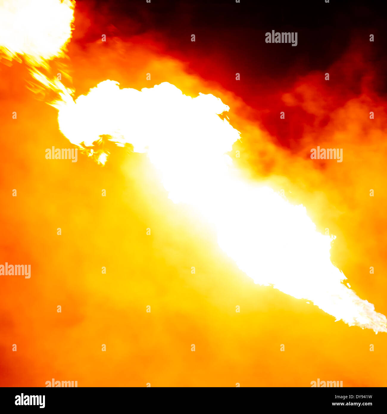 Flames or fire with smoke on midnight Stock Photo - Alamy