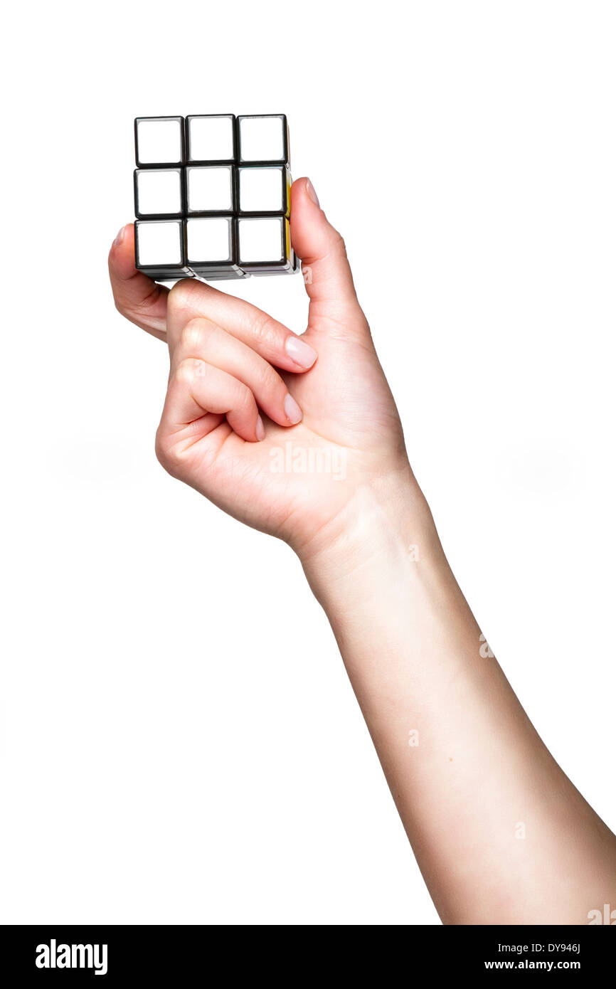Rubik's Cube And Hand High Resolution Stock Photography and Images - Alamy
