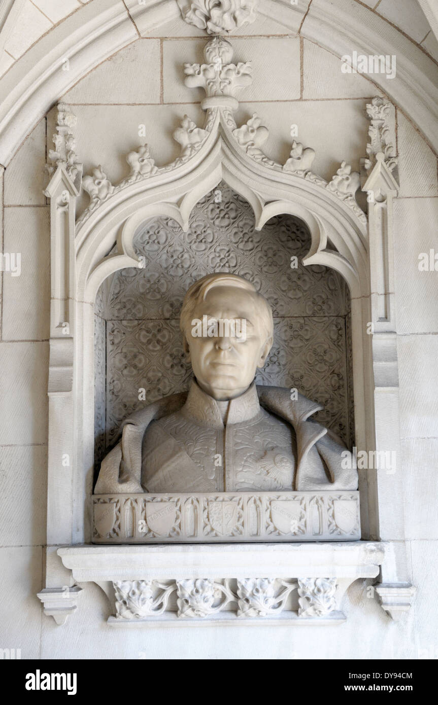 London, England, UK. St Margaret's Church, Westminster. Bust of Robert ...