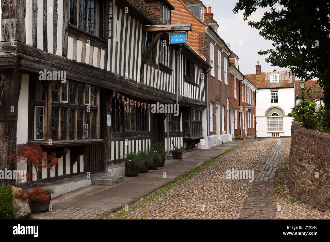 UK, England, East Sussex, Rye, West Street, St Anthony’s Tudor timber ...