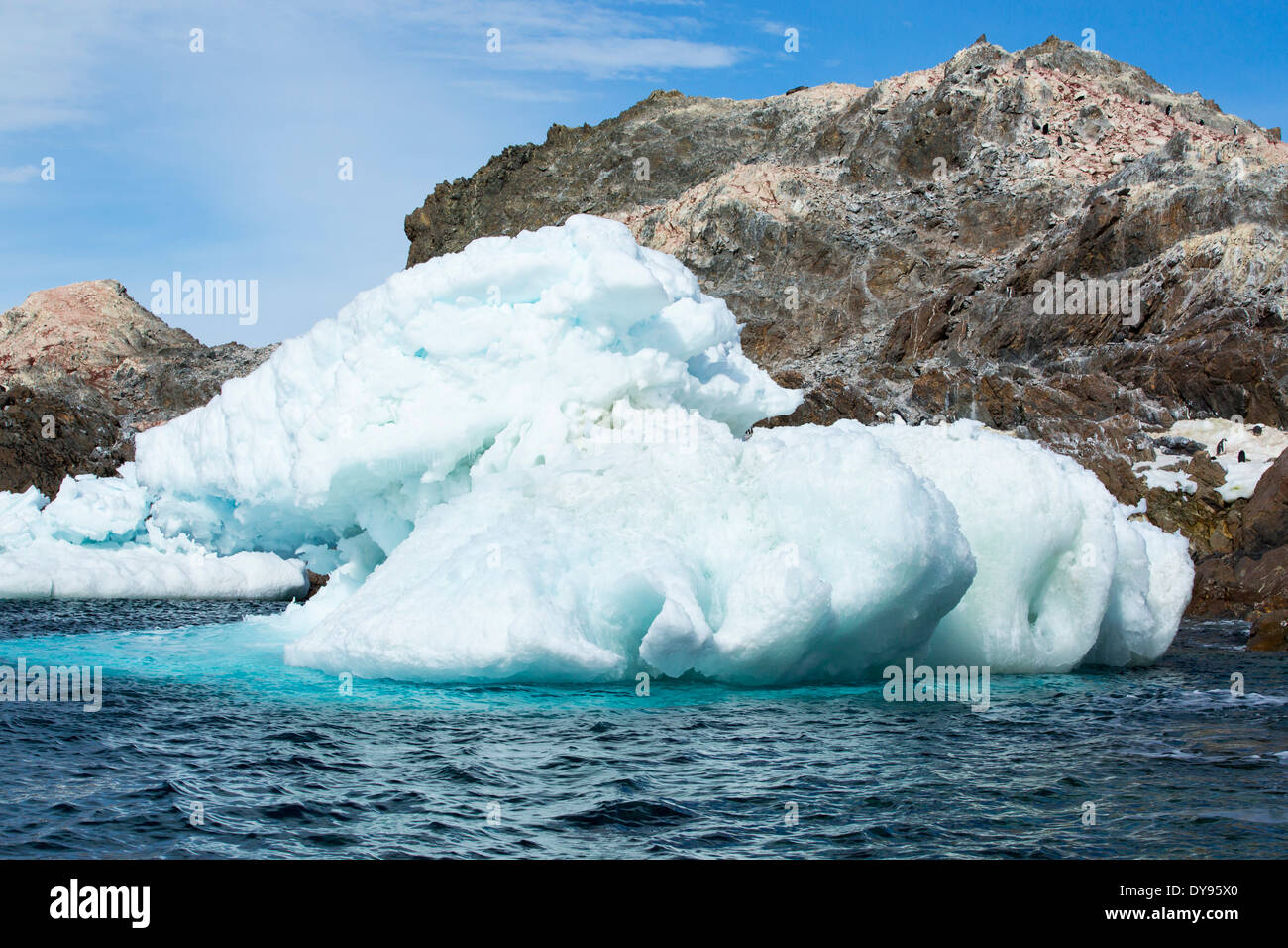 an icebery melting in Suspiros Bay off Joinville Island just off the ...