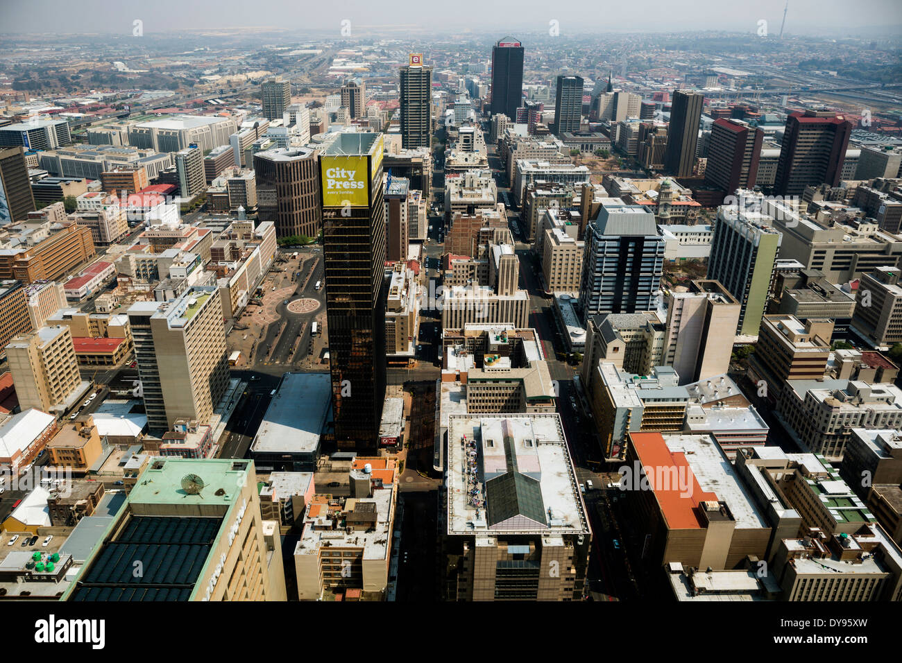 South Africa, Johannesburg, Overview of downtown Stock Photo - Alamy