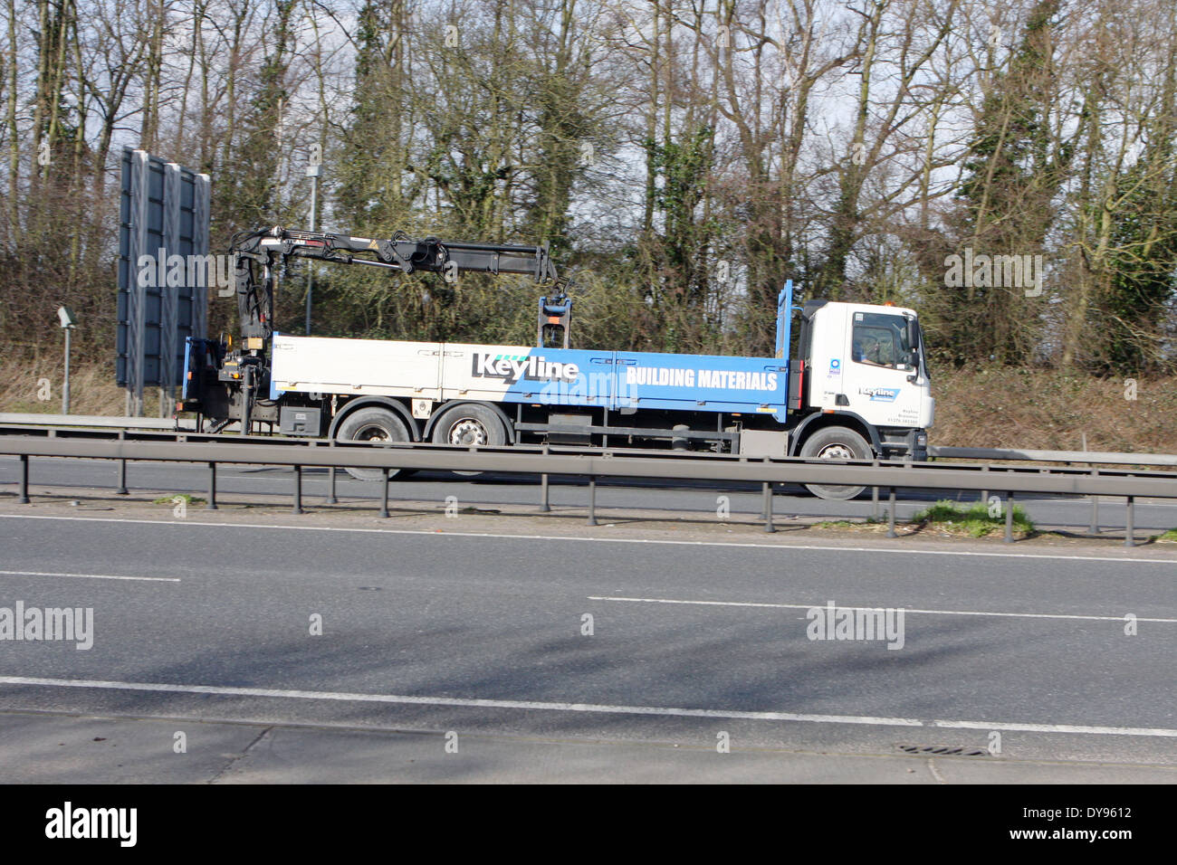 A Keyline truck traveling along the A12 dual carriageway in Essex ...