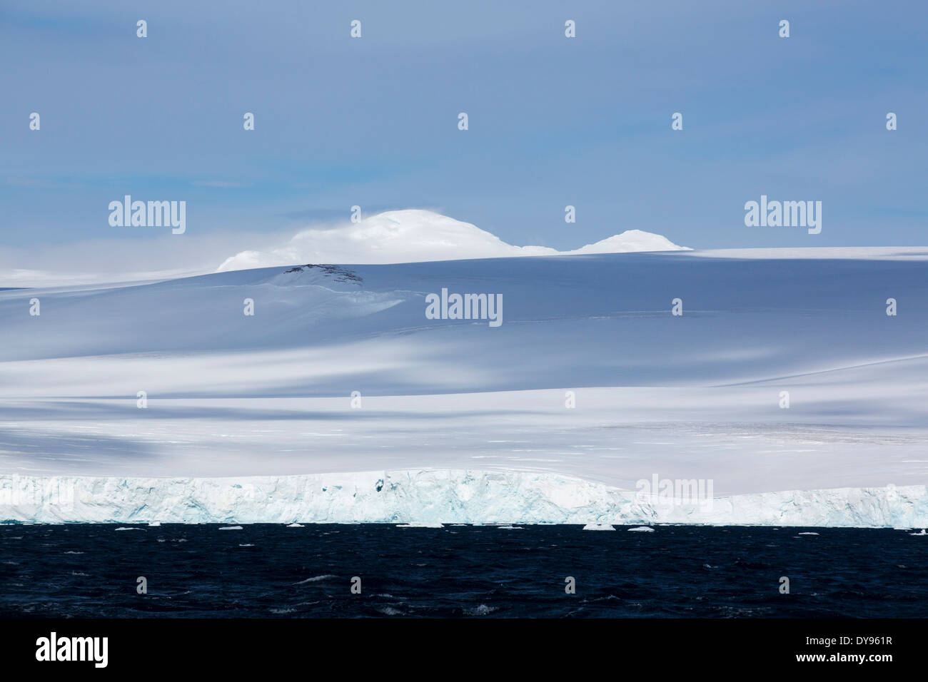 A receding glacier in Suspiros Bay off Joinville Island just off the ...