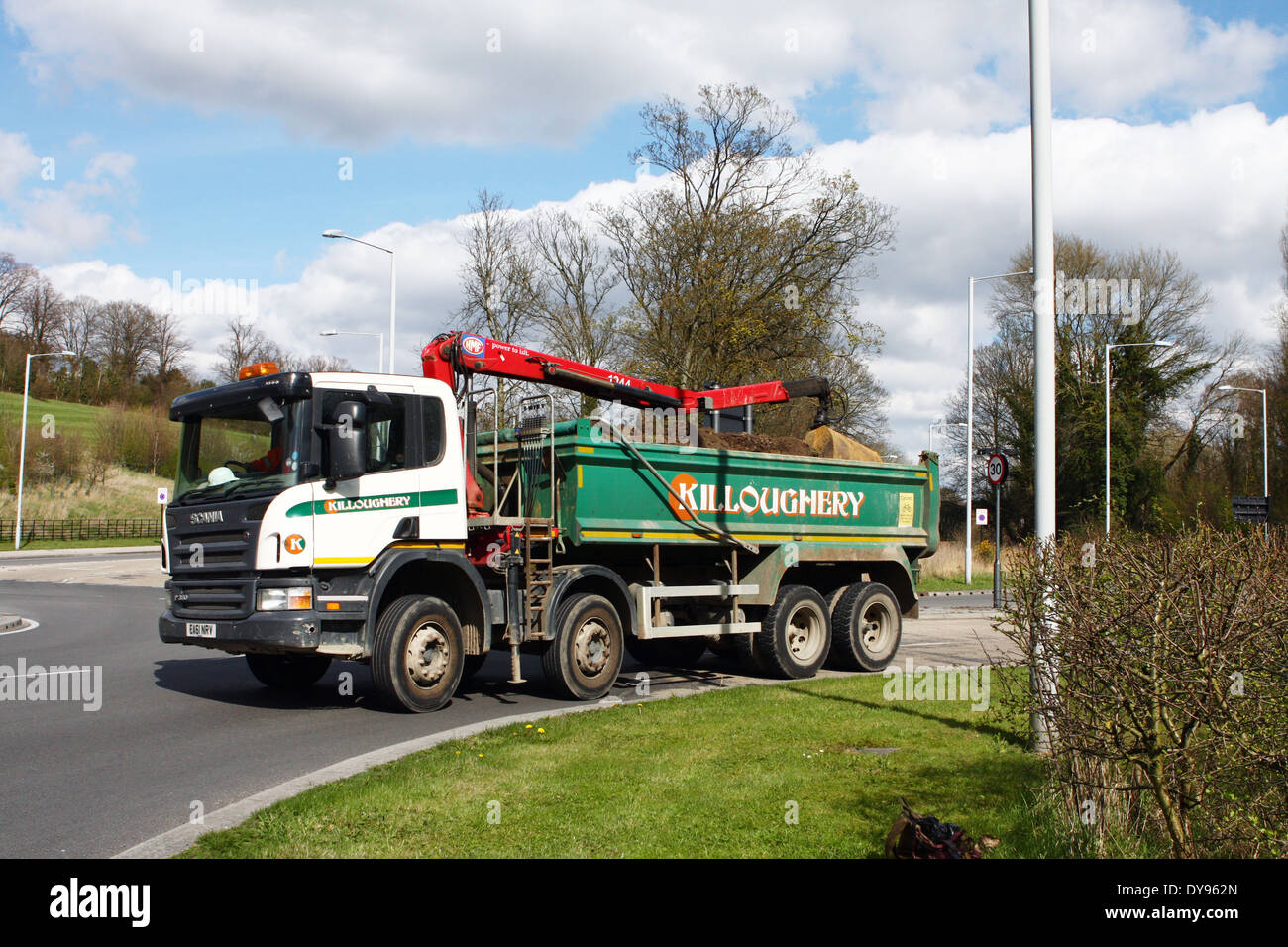 A Killoughery truck entering a roundabout in Coulsdon, Surrey, England ...