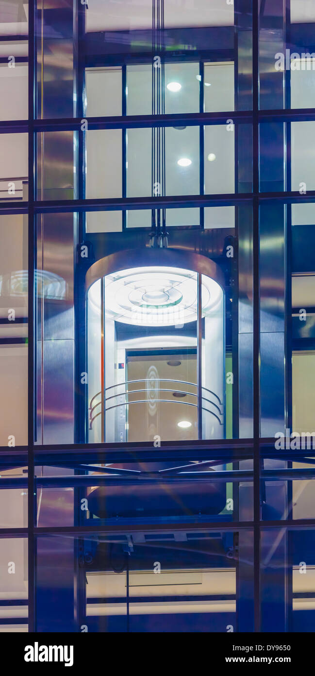 Germany, Baden-Wuerttemberg, Stuttgart, office building, elevator Stock ...