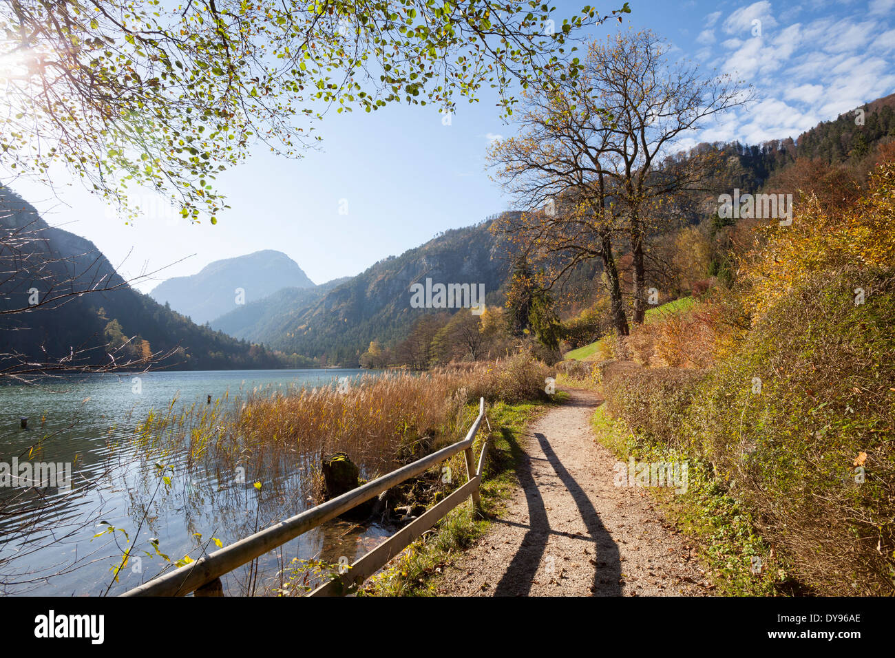 Germany, Bavaria, Upper Bavaria, Bad Reichenhall, view to Lake Thumsee ...