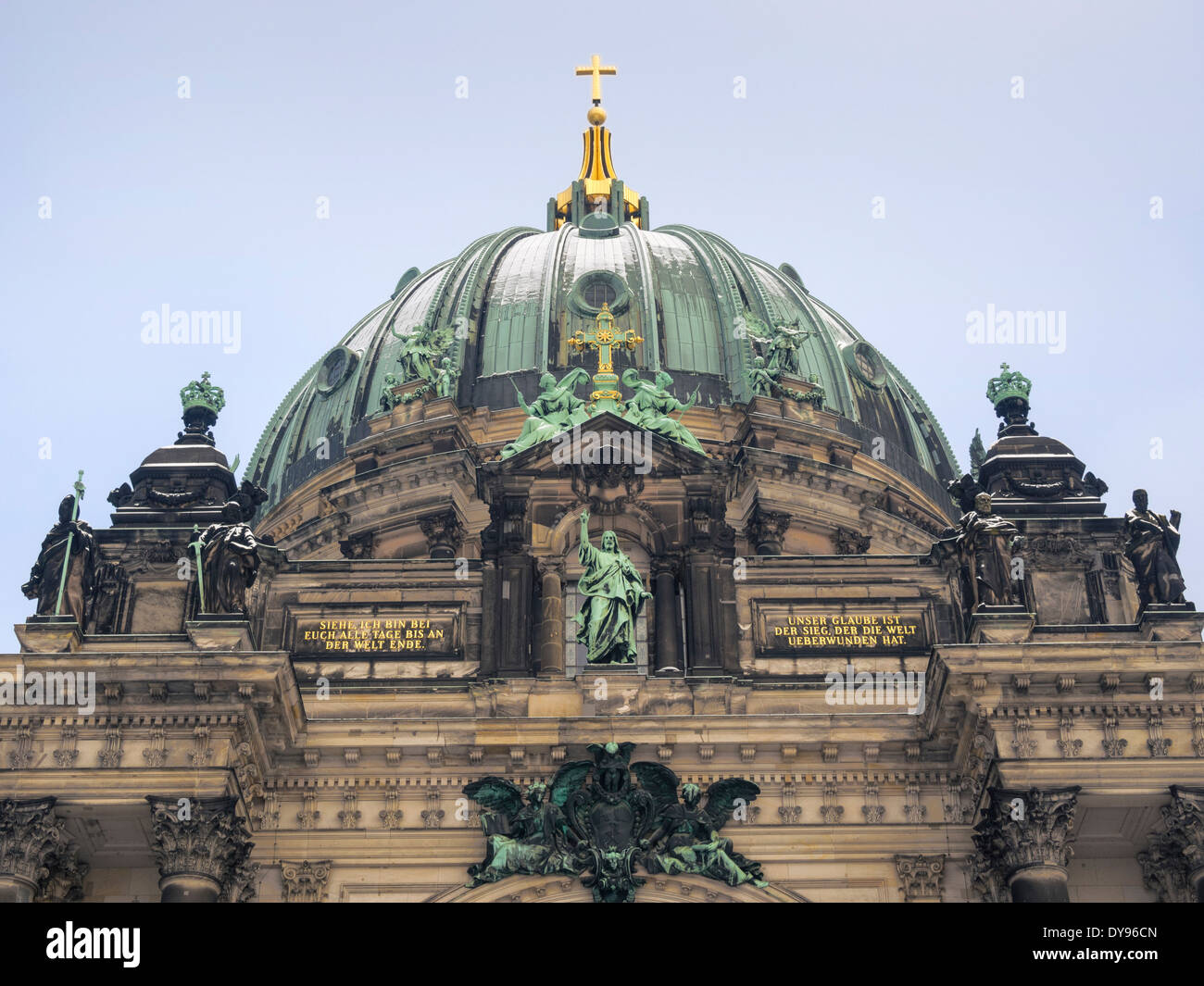central fragment of famous Berliner Dom building in German capital ...