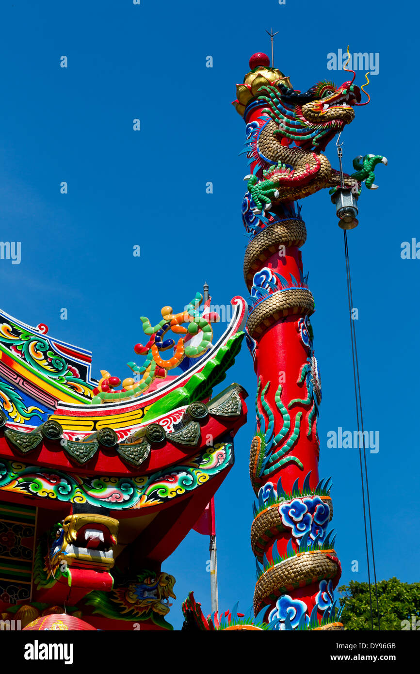 Detail of the Chinese Shrine Chao Po Koh Chang, Thailand Stock Photo ...