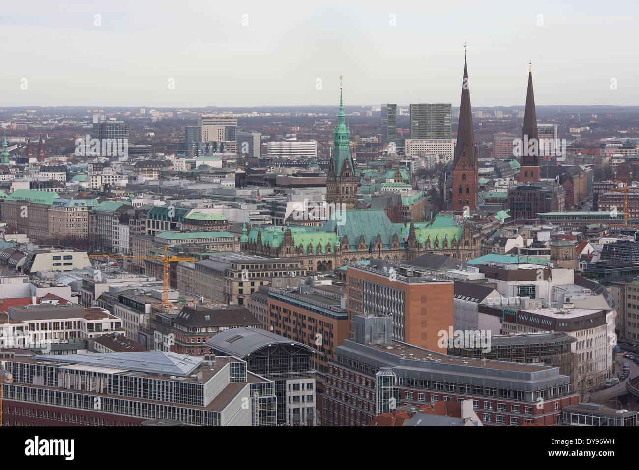 Germany, Hamburg, city view and churches Stock Photo - Alamy