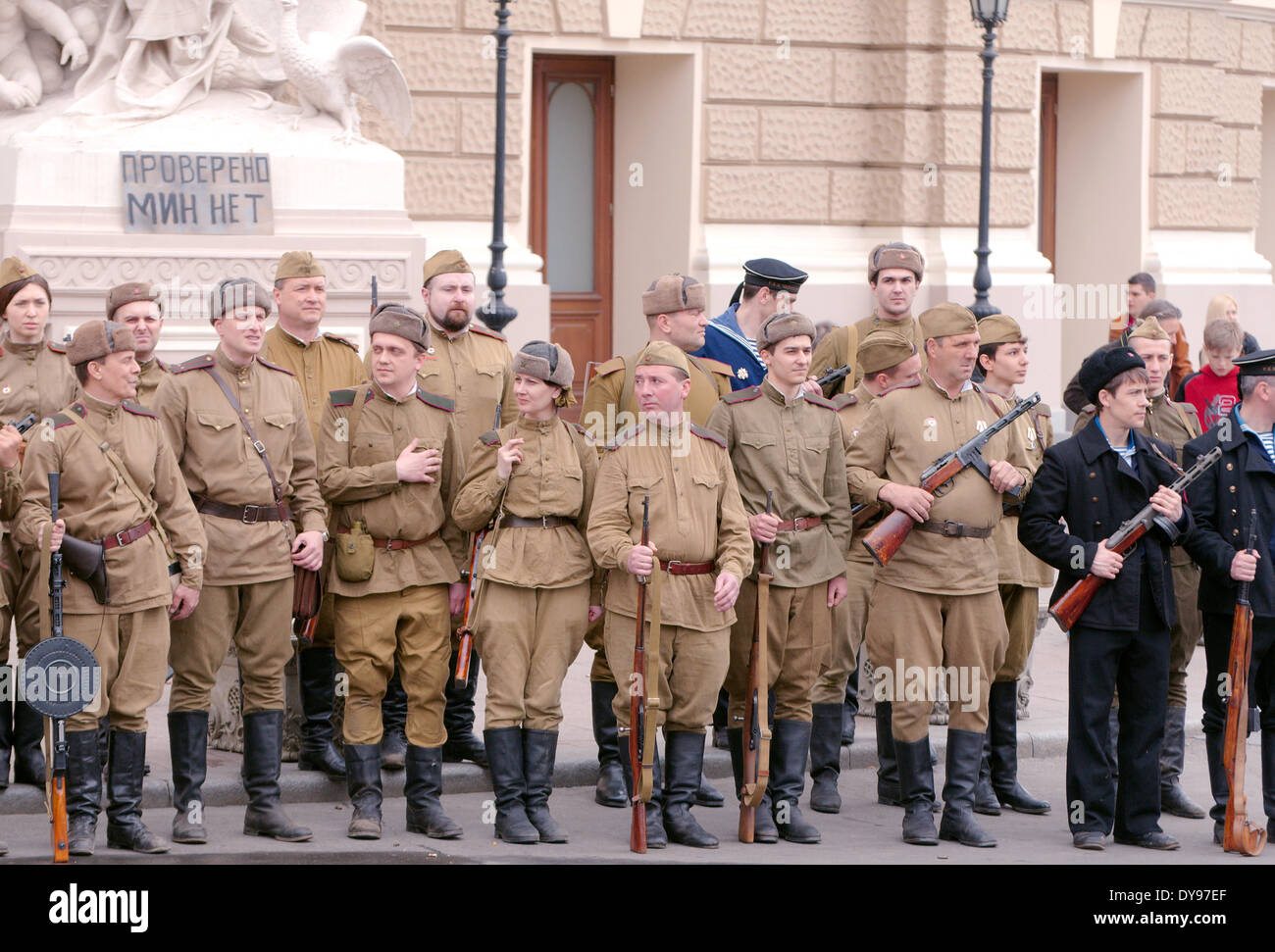 Odessa, Ukraine. 10th April, 2014. Reconstruction parade April 10, 1944 ...