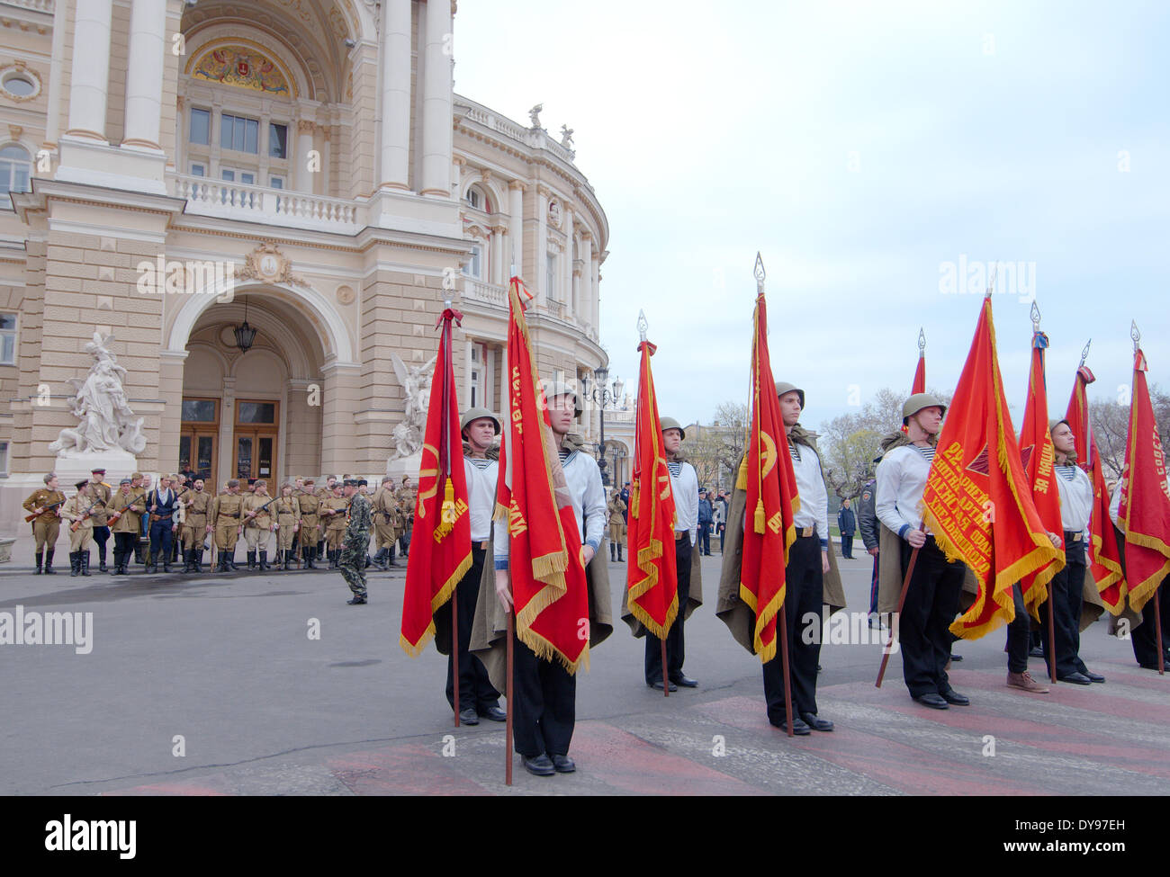 Odessa, Ukraine. 10th April, 2014. Reconstruction parade April 10, 1944 ...