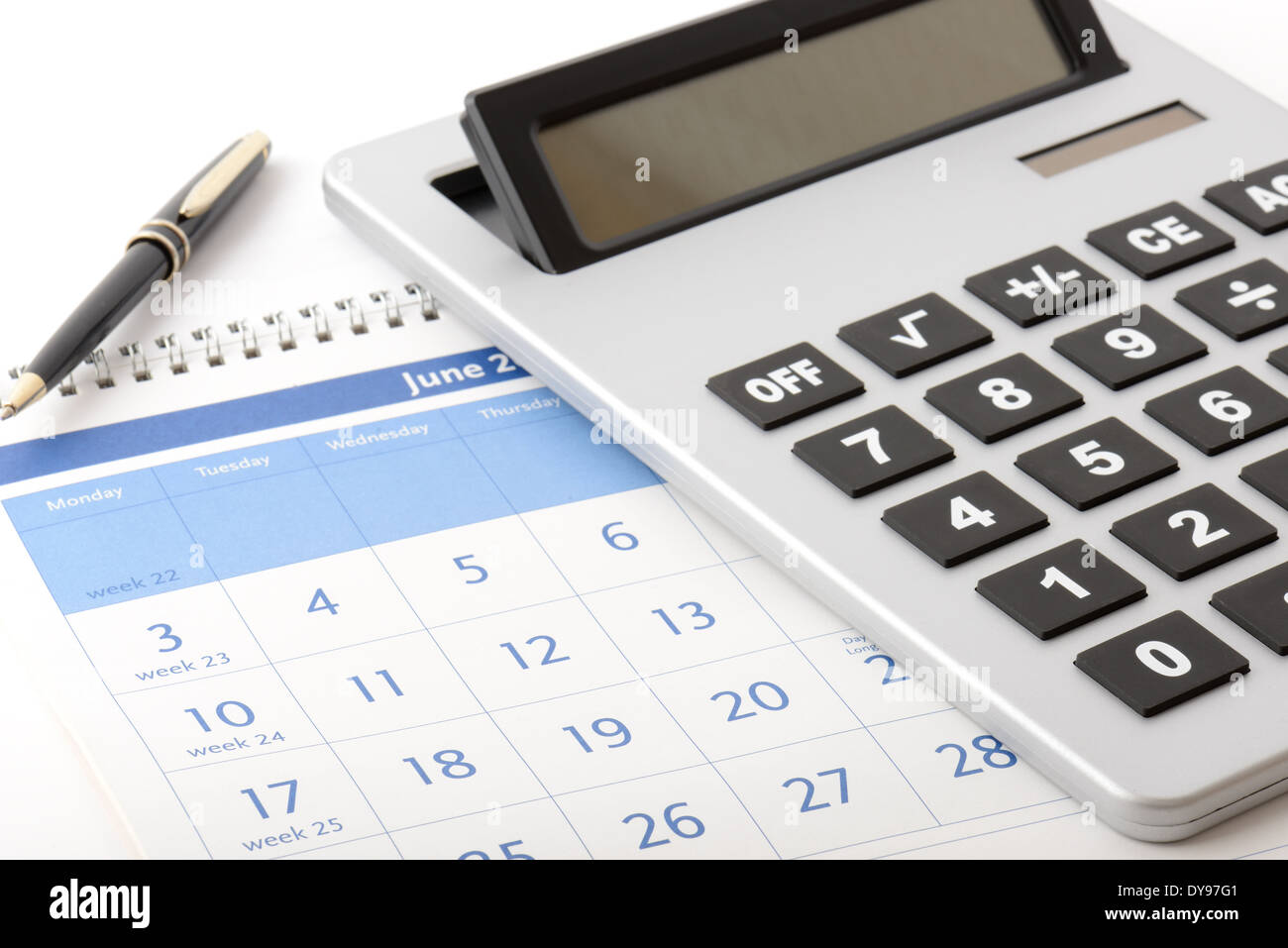Calendar with calculator hi-res stock photography and images - Alamy