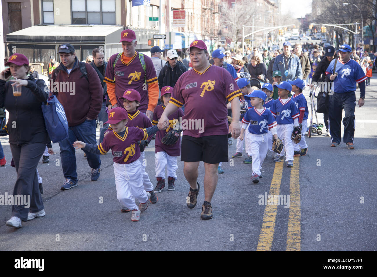 Little League Parade starts the baseball season in Park Slope, Brooklyn ...