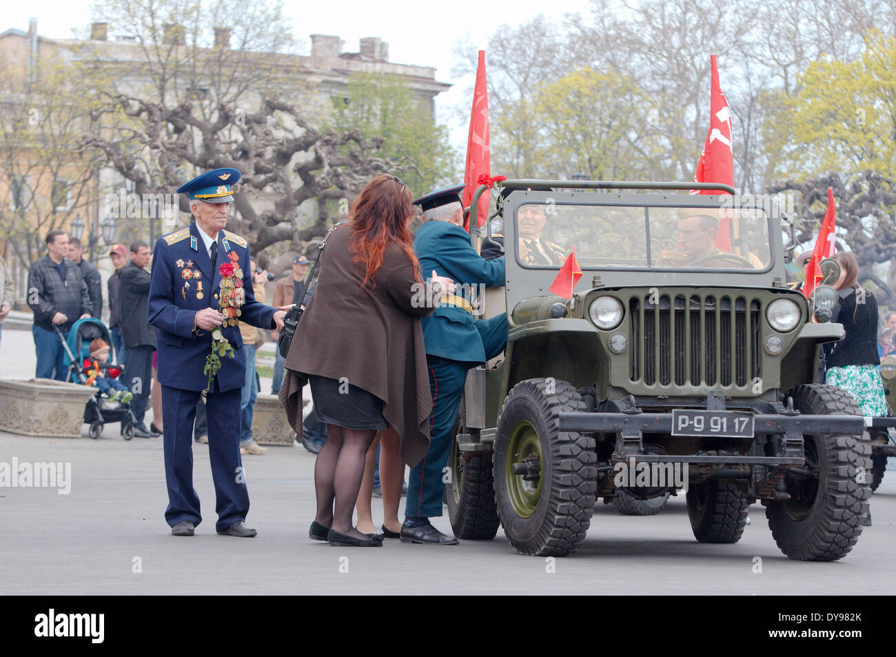 Odessa, Ukraine. 10th April, 2014. Reconstruction parade April 10, 1944 ...