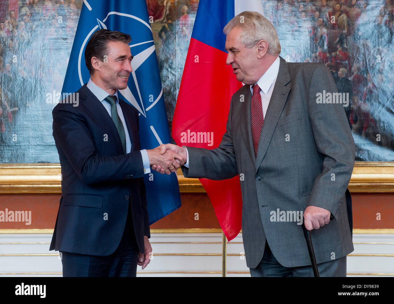 Prague, Czech Republic. 10th Apr, 2014. Czech President Milos Zeman ...