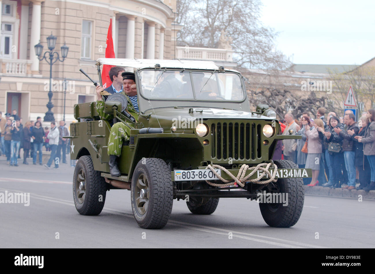 Odessa, Ukraine. 10th April, 2014. Reconstruction parade April 10, 1944 ...