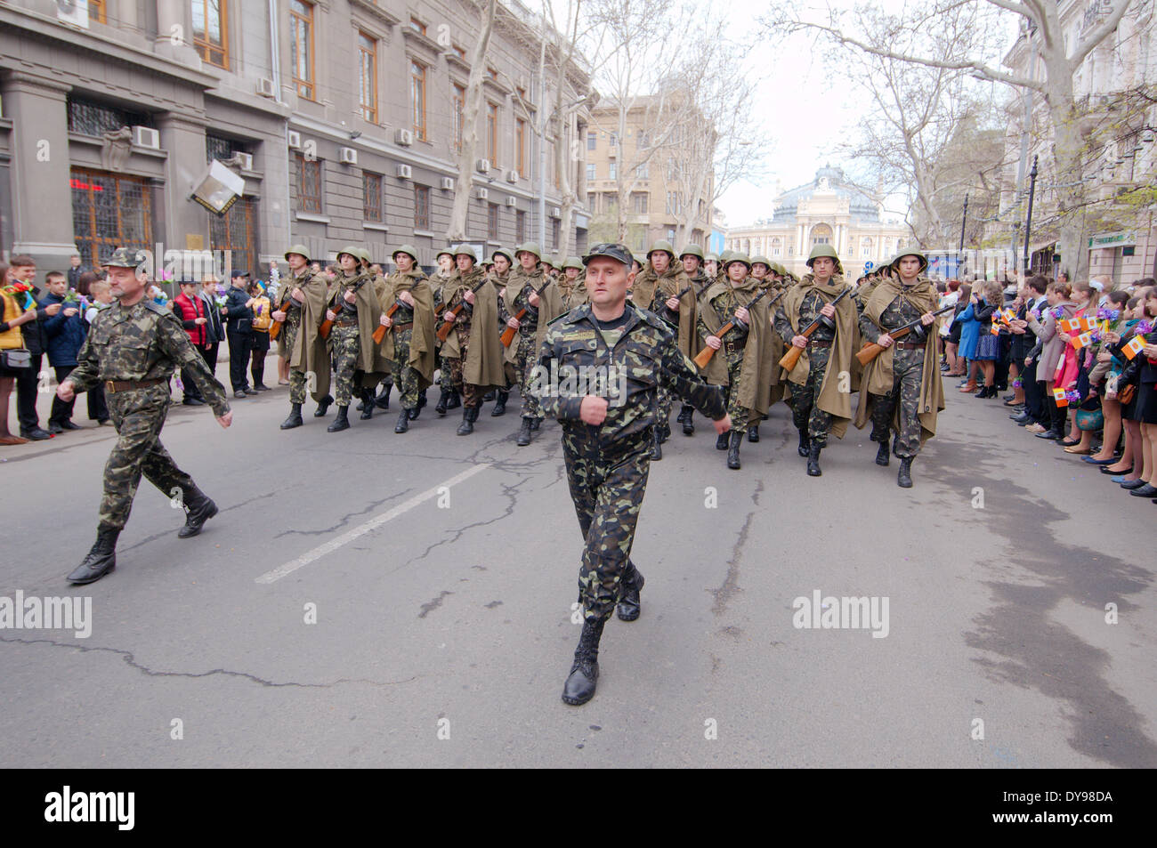 Odessa, Ukraine. 10th April, 2014. Reconstruction parade April 10, 1944 ...