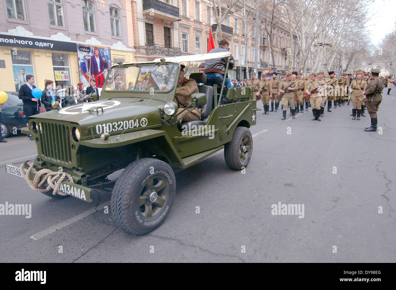Odessa, Ukraine. 10th April, 2014. Reconstruction parade April 10, 1944 ...